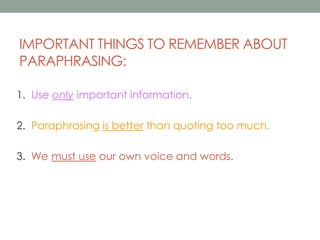 Strategies to Avoid Plagiarism | PPTX