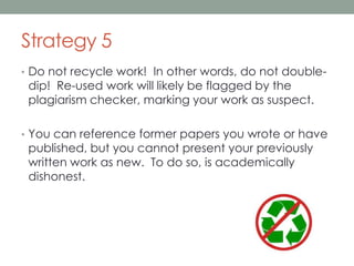 Strategies to Avoid Plagiarism | PPTX