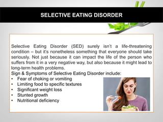 Strategies To Deal With Selective Eating Disorder | PPT