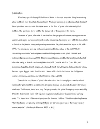 Strategies to educate gifted children | DOC