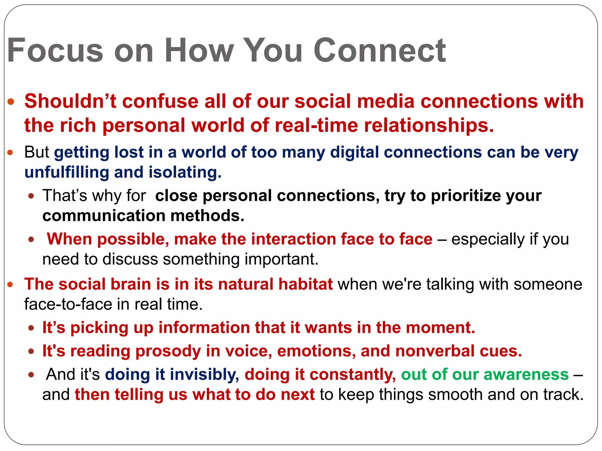 Focus on How You Connect | PPTX