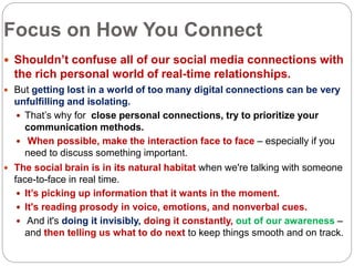 Focus on How You Connect | PPTX