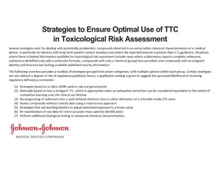 Strategies to Ensure Optimal Use of TTC in Toxicological Risk ...