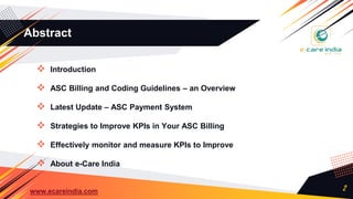 Strategies to improve kp is in your asc revenue cycle | PPT