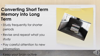 Strategies To Improve Memory For Achieving Academic Excellence | PPT