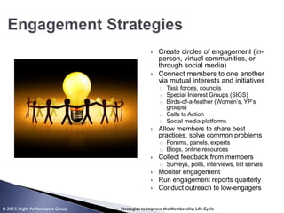 Strategies to Improve the Membership Life Cycle | PPTX