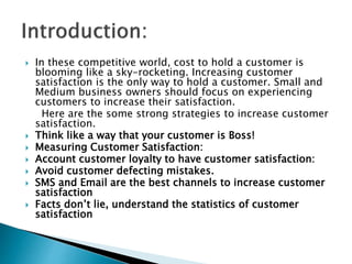Strategies to increase customer satisfaction | PPTX | Marketing and Advertising | Business