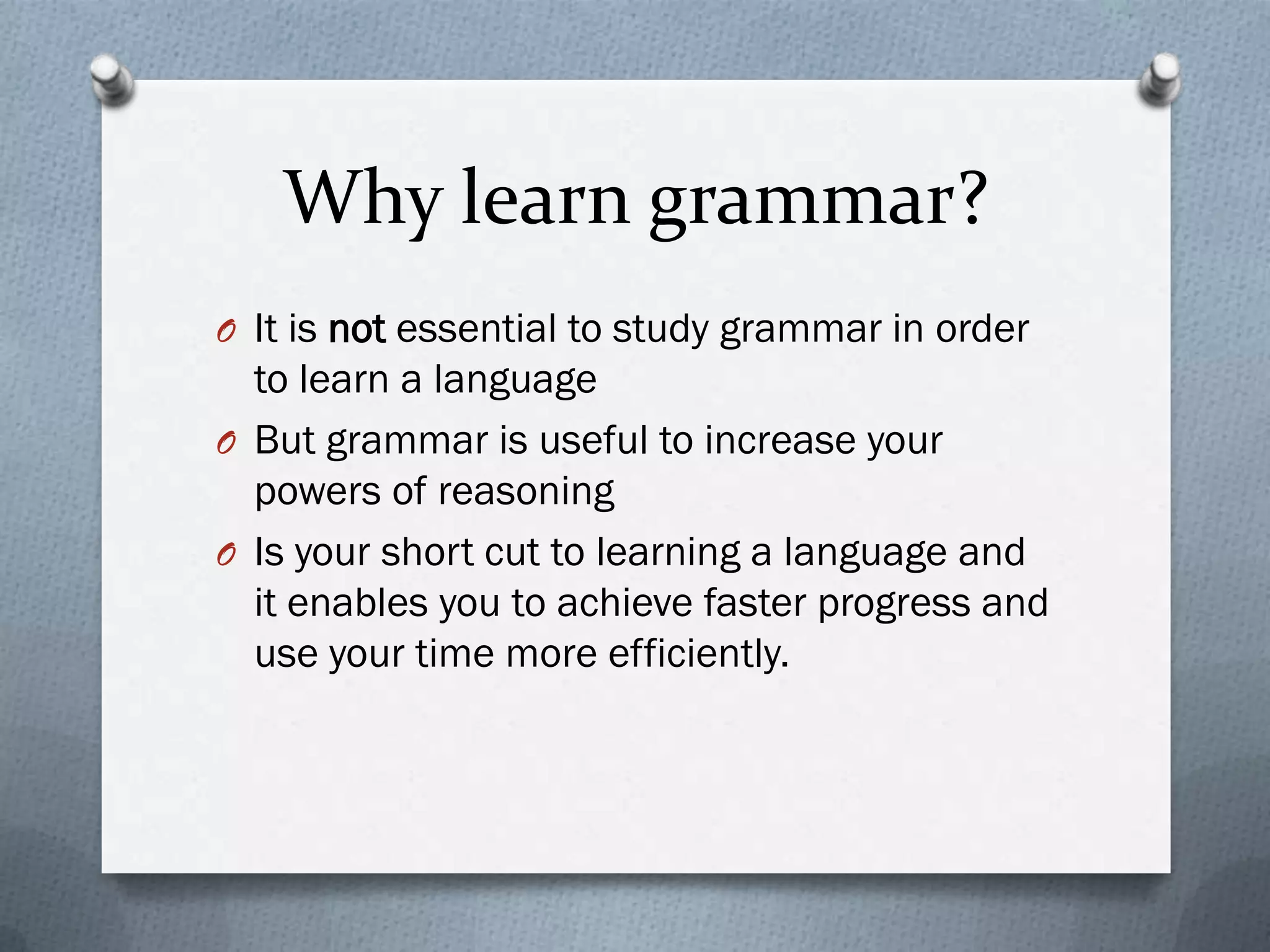 Strategies to learn grammar | PPTX