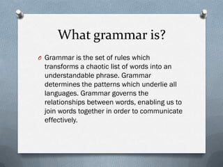 Strategies to learn grammar | PPTX