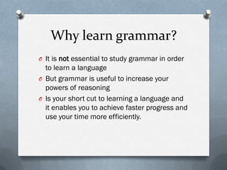 Strategies to learn grammar | PPTX