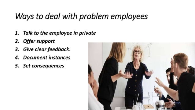 Strategies to manage problem employees | PPTX