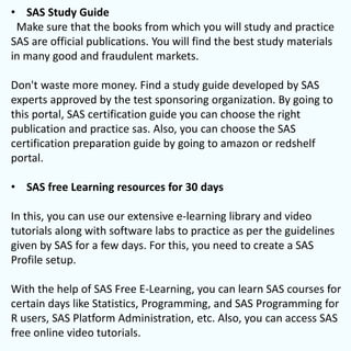 Strategies to Prepare SAS Certification Exam - Aspire Techsoft.pptx | Programming Languages ...
