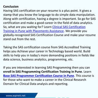 Strategies to Prepare SAS Certification Exam - Aspire Techsoft.pptx ...