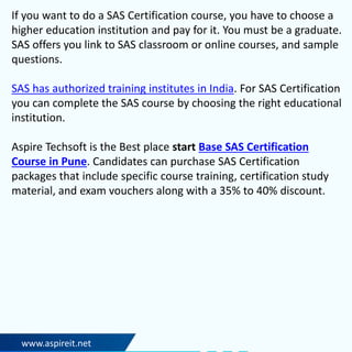 Strategies to Prepare SAS Certification Exam - Aspire Techsoft.pptx ...