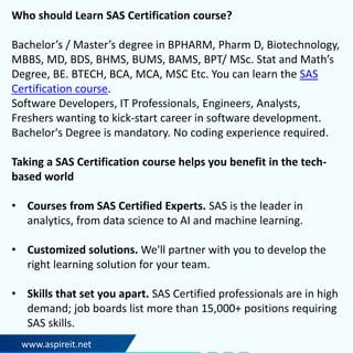 Strategies to Prepare SAS Certification Exam - Aspire Techsoft.pptx ...