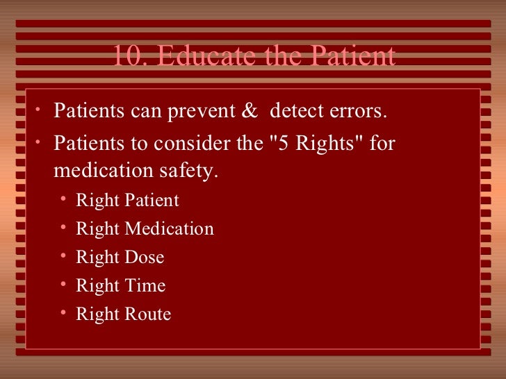 Strategies to Reduce Errors