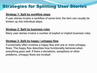 Strategies to split user stories | PPTX
