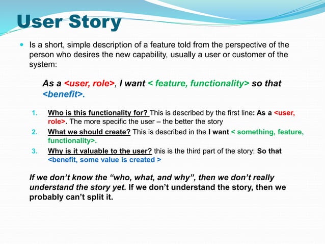 Strategies to split user stories | PPT