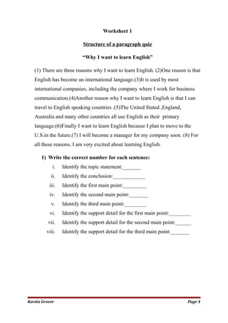 Strategies to teach paragraph writing to primary students. Hand-book 2 ...