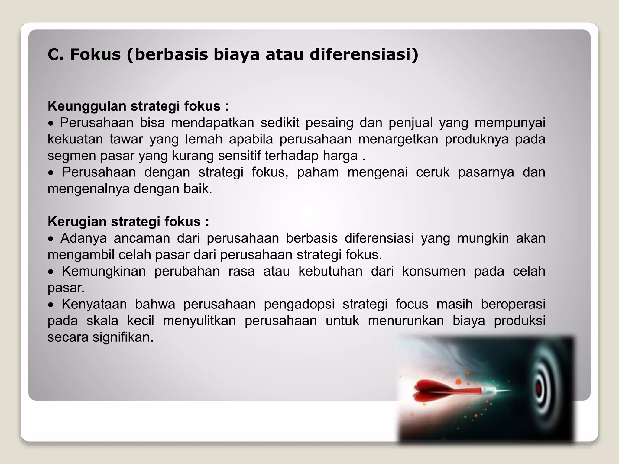 Strategi generik porter | PPTX
