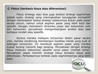 Strategi generik porter | PPTX