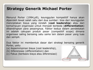 Strategi generik porter | PPTX