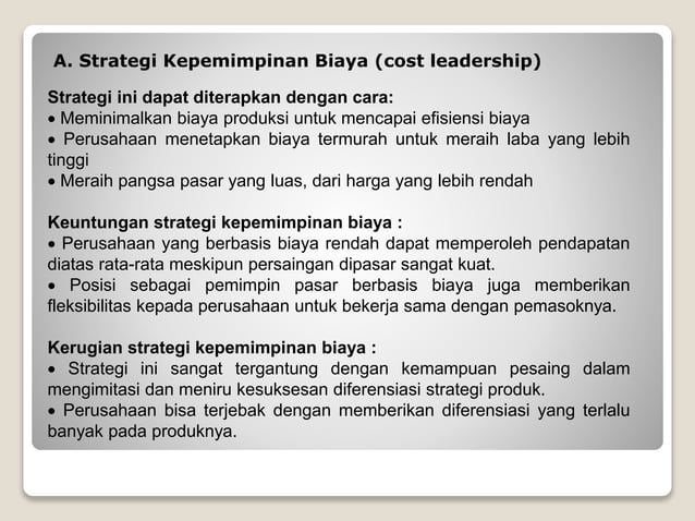 Strategi generik porter | PPTX