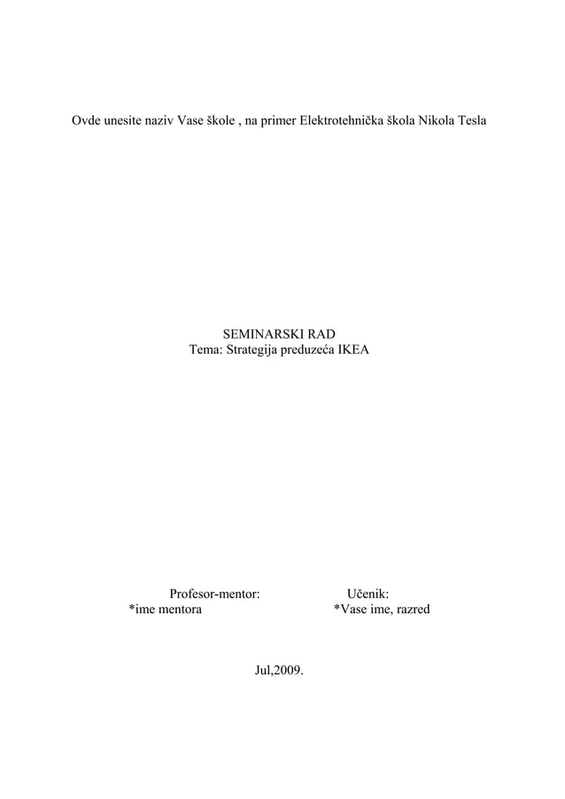 Strategija preduzeca ikea | PDF