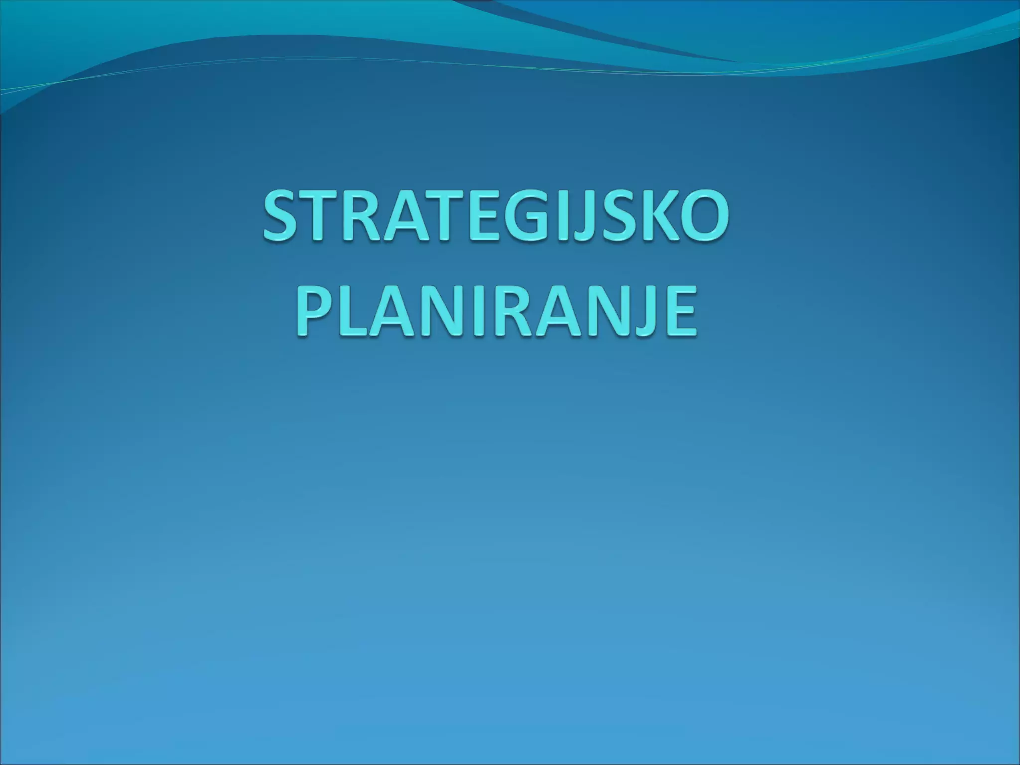 Strategijsko planiranje | PPT