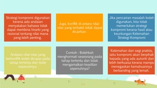 Strategi Kompromi dan Strategi Perkembangan Kognitif | PPT