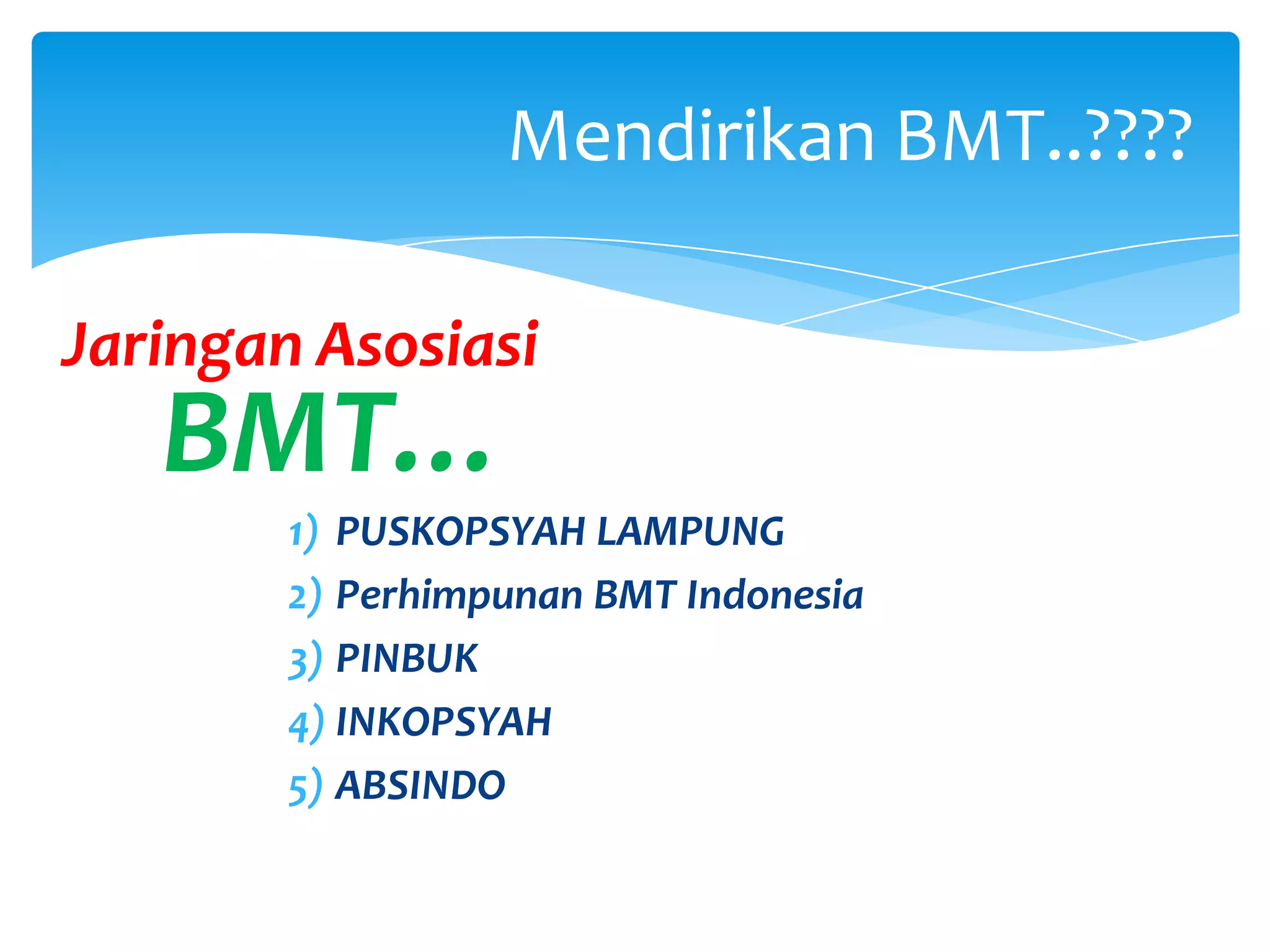 Strategi membangun usaha bmt | PPTX