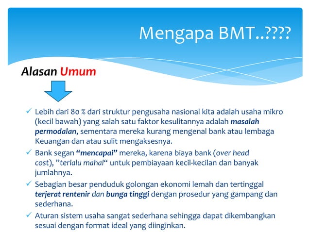 Strategi membangun usaha bmt | PPTX
