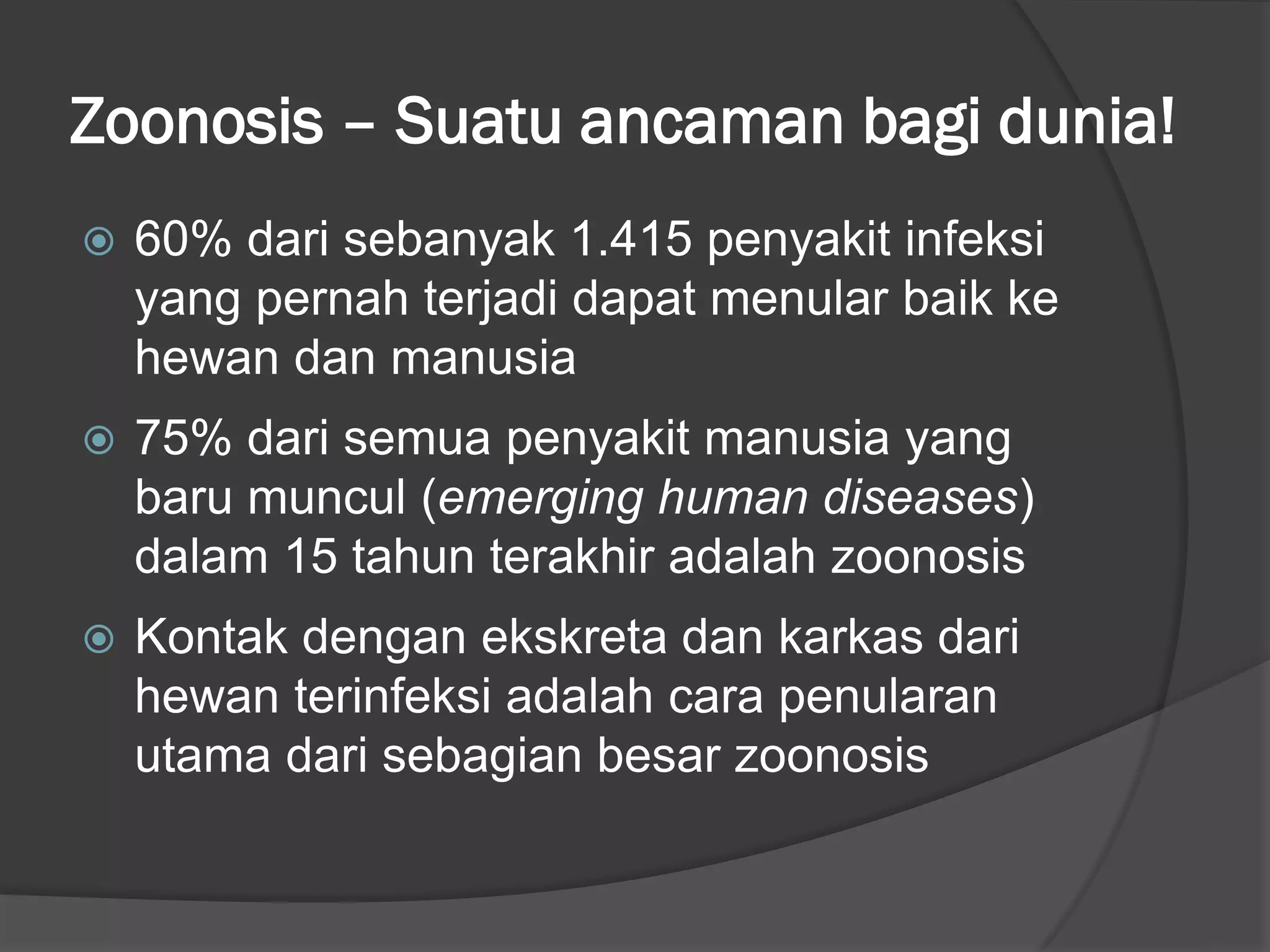Strategi Menghadapi Masalah Zoonosis dan Aplikasinya Dari Sudut Pandang ...