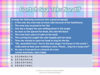 Strategi menyusun kalimat acak menjadi paragraph yang benar | PPTX