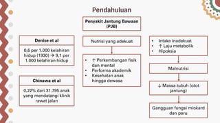 Strategi Nutrisi pada PJB dan pertumbuhan pada neonatus dan bayi dengan penyakit jantung bawaan ...