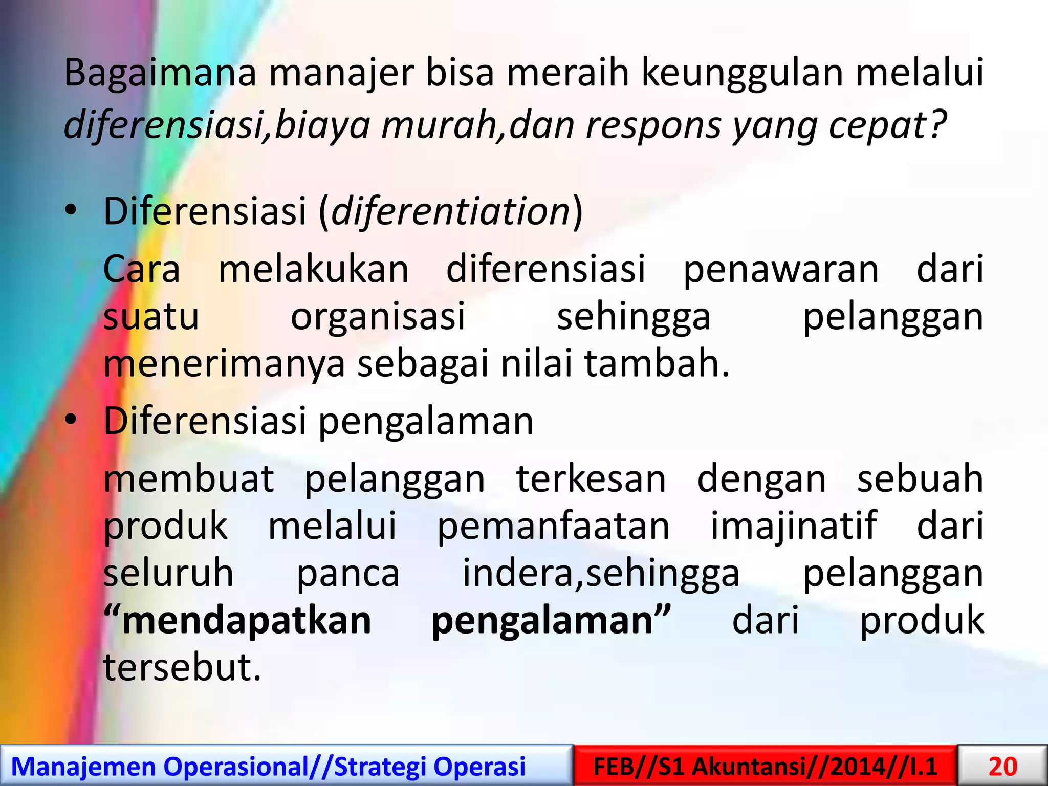 Strategi operasi | PPTX
