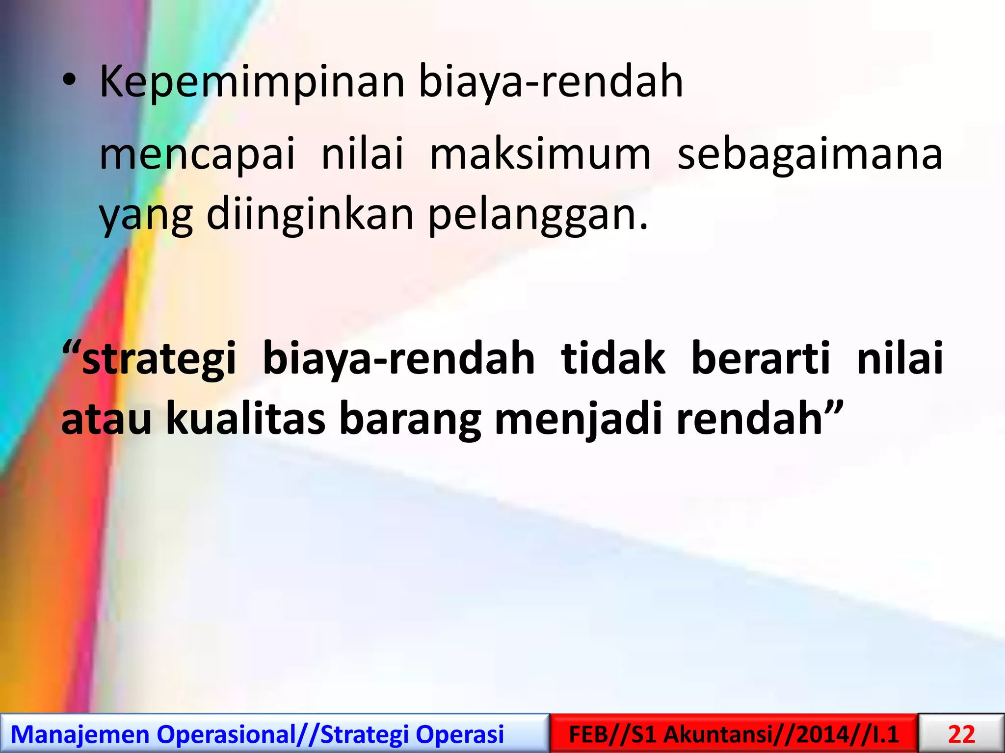 Strategi operasi | PPTX