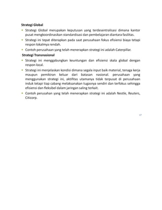 Strategi operasi dalam lingkungan global | PDF