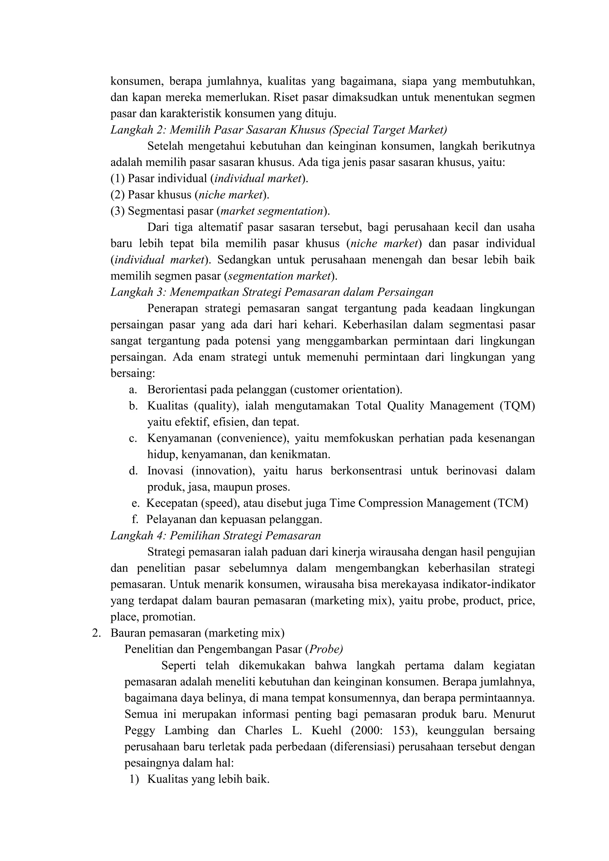 Strategi pemasaran | DOCX