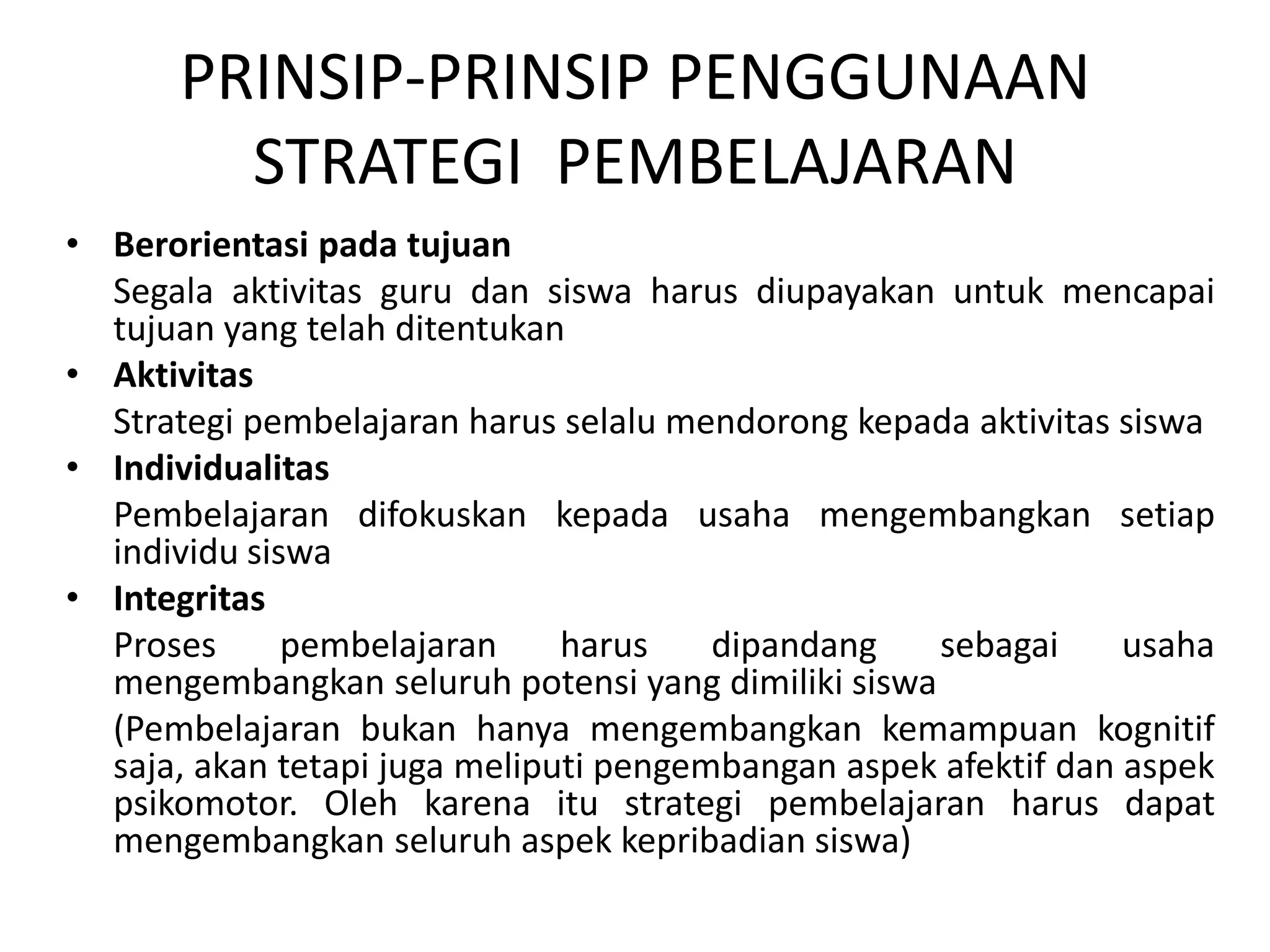 Macam-macam Strategi Pembelajaran | PPTX