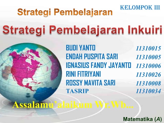 Strategi pembelajaran inkuiri (spi) | PPTX