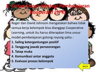 Strategi pembelajaran kooperatif | PPTX