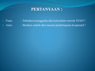 Strategi pembelajaran kooperatif | PPTX