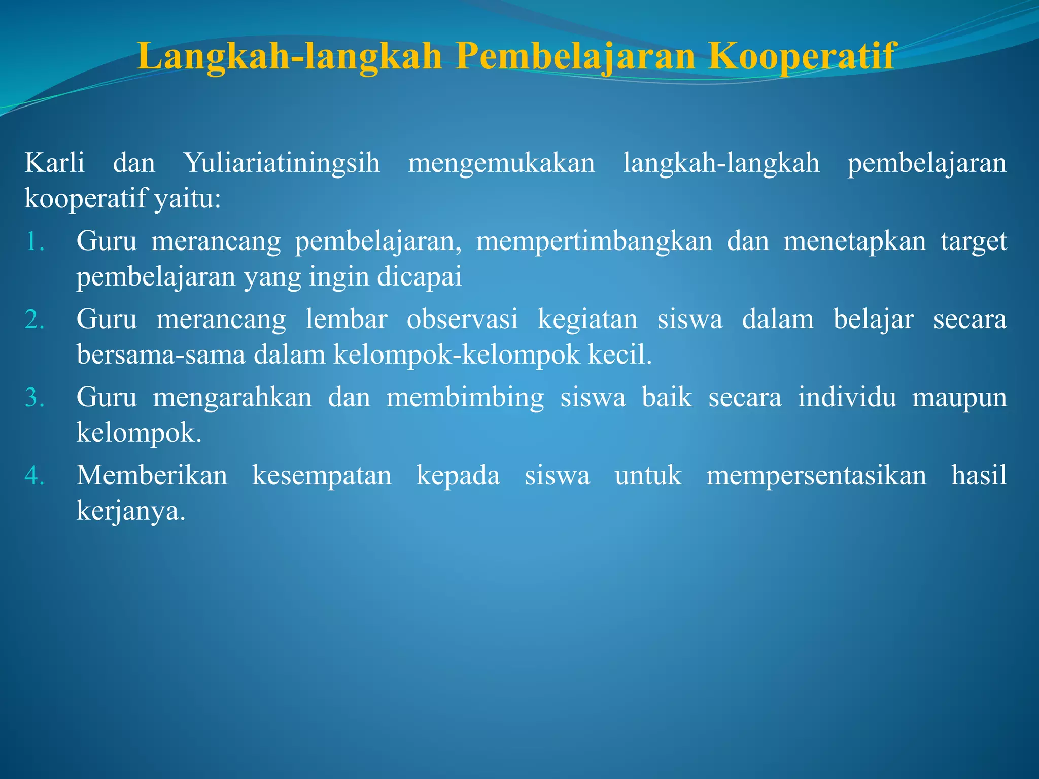 Strategi pembelajaran kooperatif | PPTX