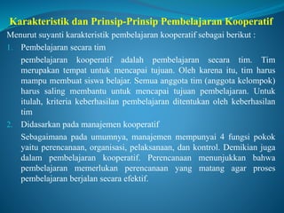 Strategi pembelajaran kooperatif | PPTX