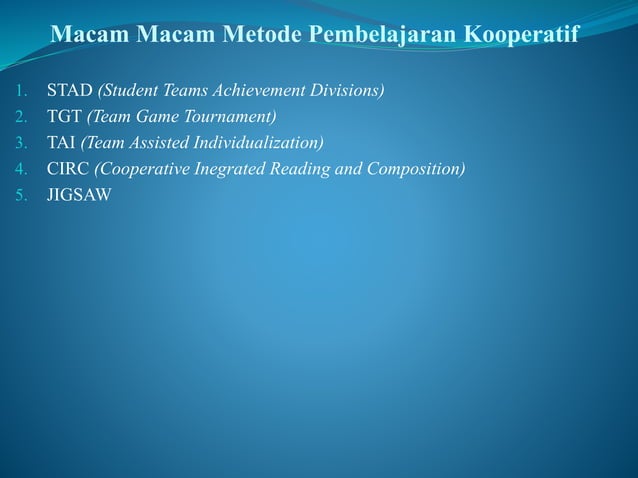 Strategi pembelajaran kooperatif | PPTX