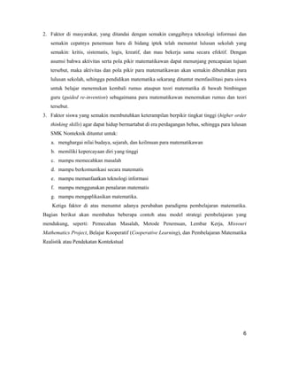 Strategi Pembelajaran Matematika | PDF