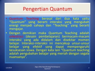 Strategi pembelajaran quantum | PPTX