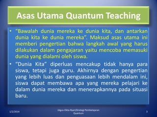 Strategi pembelajaran quantum | PPTX