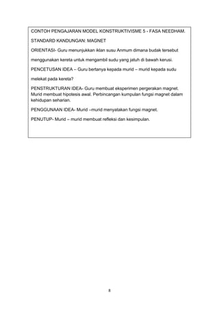 Strategi pengajaran sains kanak kanak secara inkuiri | DOCX